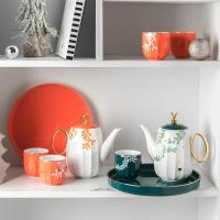 China Ceramic Coffee Tea Cup Set 30x30x25 cm Porcelain Afternoon Tea Set for Home Restaurant for sale