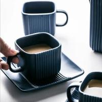 China Nordic Antique Ceramic Coffee Tea Cup Set 650ml Teapot 4 Cups Stainless Steel Stainer Gift Box for sale
