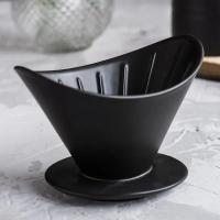 China Simple Style Ceramic Coffee Filter Dripper Household Filter Cup Tableware Coffee Pot V60 Coffee Kettle Set for sale