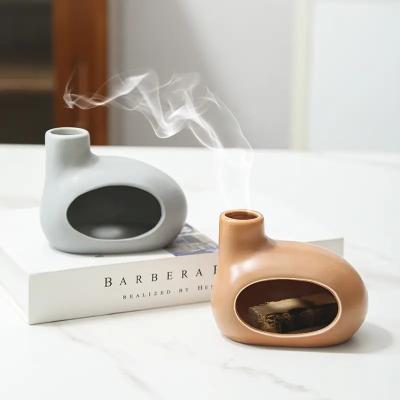 China Ceramic Palo Santo Holder 12x9.5 cm Smudging Stick Incense Burner for Home Decoration for sale
