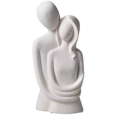 China Nordic Abstract Person Resin Ornament 10cm x 8.5cm x 20.5cm Modern Home Decoration for sale