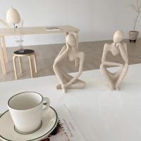 China Modern Resin Abstract Character Handicraft Ornaments Nordic Office Bookshelf Decoration 29.5x14.5x53 cm for sale