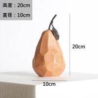 China Decorative Ceramic Fruit Apple and Pear Figurines 11x13cm 10x20cm Home Office Desk Ornament for sale