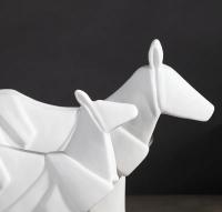 China Modern Ceramic Horse Ornament 25.3cm Home Decor Porcelain Figurine for Living Room TV Cabinet for sale