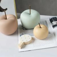 China Modern Ceramic Apple Fruit Decor Figurine 12x12 cm Home Tabletop Ornament Custom Color for sale