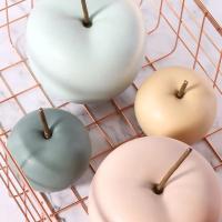 China Modern Ceramic Apple Fruit Decor Figurine 12x12 cm Home Tabletop Ornament Custom Color for sale