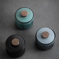China Small Caddy Ceramic Jars Sealed Jar Decorative Storage Tank Tea Box Portable Candy Jars Tea Can Container Tea Organizer for sale