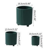 China European Ceramic Flowerpot with Feet 3 Sizes 16.5cm 19cm Home Garden Decorative Planter for sale