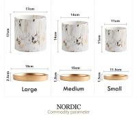 China Cement Ceramic Flower Pot Succulent Planter Cylindrical Shape with Drainage Hole 11cm 14cm 16cm 20cm for sale