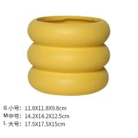 China Ceramic Flower Pot Vase 3 Sizes 9 Colors Modern Minimalist Indoor Plant Pot for Home Garden Wedding Decoration for sale