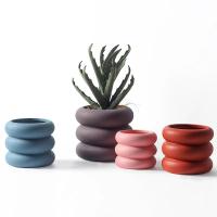 China Ceramic Flower Pot Vase 3 Sizes 9 Colors Modern Minimalist Indoor Plant Pot for Home Garden Wedding Decoration for sale