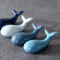 China Porcelain Cartoon Fish Whale Chopstick Rest Holder 7x3x3.5cm Kitchen Art Craft Tableware Stand for sale