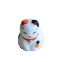 China Ceramic Lucky Cat Chopstick Holder Rest Spoon Fork Rack 5.5x3x3 cm Custom Logo for sale