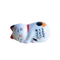China Ceramic Lucky Cat Chopstick Holder Rest Spoon Fork Rack 5.5x3x3 cm Custom Logo for sale