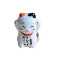 China Ceramic Lucky Cat Chopstick Holder Rest Spoon Fork Rack 5.5x3x3 cm Custom Logo for sale