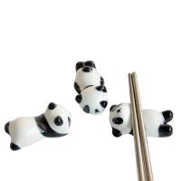 China Fashion Tableware Ceramic Chopstick Fork Spoon Rest Kitchen Chopsticks Rack Panda Chopstick Holders for sale
