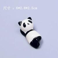 China Fashion Tableware Ceramic Chopstick Fork Spoon Rest Kitchen Chopsticks Rack Panda Chopstick Holders for sale