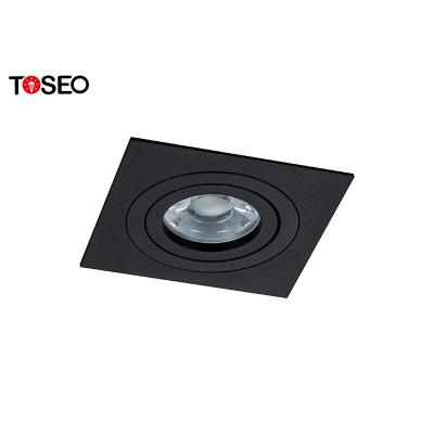 China Adjustable Square Recessed Downlights Cutting 80mm Gu10 Downlight Fixture for sale