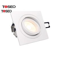 China Adjustable Square Recessed Downlights Cutting 80mm Gu10 Downlight Fixture for sale