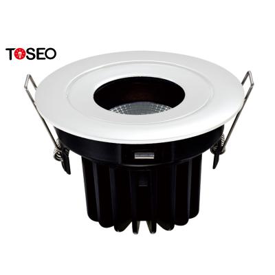 China 11W Fire Rated LED Downlight Dimmable Anti Glare Warm White 75mm Cutout Die Cast Aluminum for sale