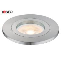 China 68mm Round LED Ceiling Lamp White Pure Aluminium GU10 3W Adjustable Spotlight for sale