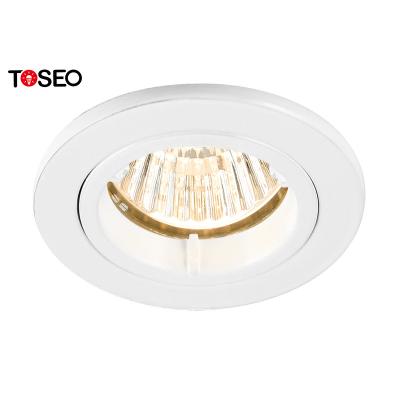 China Golden Fixed Recessed Downlight 70mm Cut Out LED Ceiling Light 80mm 12V GU10 for sale