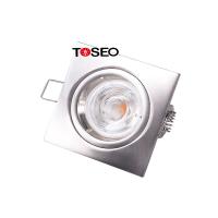 China White Fixed Square GU10 Downlight 70mm Cut Out Die Cast Aluminum 220V for sale