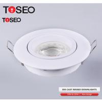 China Die Cast Aluminum Recessed Downlight 74mm Cutout 5W GU10 AC 220-240V for sale