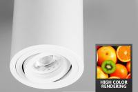 China Black Surface Mounted Ceiling Downlight Adjustable GU10 85mm Pure Aluminium for sale