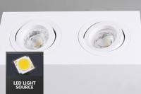 China Hotel Surface Mounted Downlight Square Pure Aluminium Ceiling Lights IP20 for sale