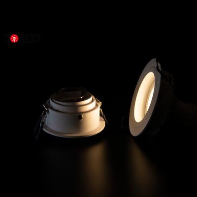 China GU5.3 Round Black Adjustable LED Downlight Anti Glare IP 20 for sale