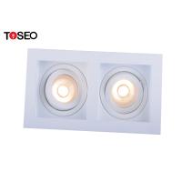 China Square Anti Glare Downlights 185X100mm Adjustable Twin Head Downlight for sale
