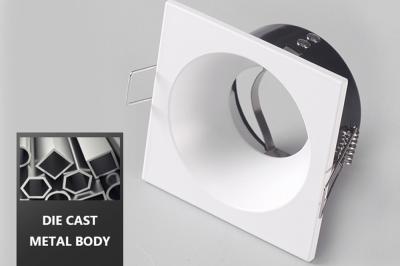 China 85mm Square Recessed LED Downlight 220V Anti Glare Die Cast Aluminum GU10 GU5.3 for sale