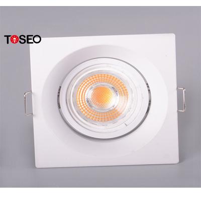 China Square Anti Glare MR16 Housing Downlight 85x85mm Die Cast Aluminum Recessed Lighting GU5.3 GU10 12V 220V for sale