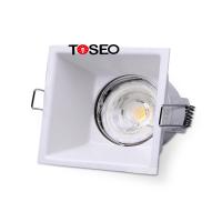 China Square 88mm Anti Glare Downlight 12V GU10 Recessed Spotlight White Aluminum for sale