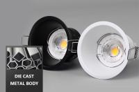 China 82mm Recessed 5W 6W 7W LED Anti Glare Downlight Fixture GU10 GU5.3 220V for sale