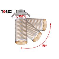 China Golden Pure Aluminium Ceiling Lights ,  Surface Mounted LED Gu10 Downlight for sale