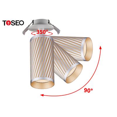 China Golden Pure Aluminium Ceiling Lights ,  Surface Mounted LED Gu10 Downlight for sale