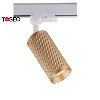 China Adjustable  Golden LED Ceiling Track Lights Aluminium AC 220-240V for sale
