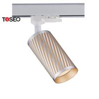 China Adjustable  Golden LED Ceiling Track Lights Aluminium AC 220-240V for sale