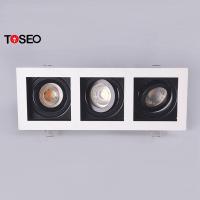 China Three Head Adjustable Recessed Lighting / Anti Glare Gu10 Downlight for sale