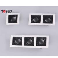 China Three Head Adjustable Recessed Lighting / Anti Glare Gu10 Downlight for sale