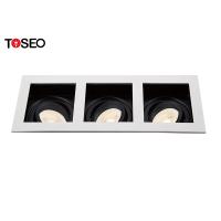 China Three Head Adjustable Recessed Lighting / Anti Glare Gu10 Downlight for sale