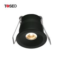 China Black Aluminium 3.3W 43mm 220V Mini Downlight LED Cabinet Light Dimmable for sale