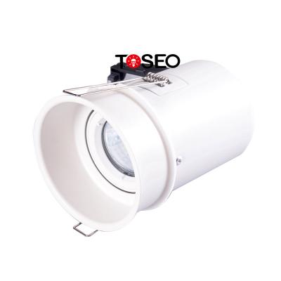 China 240V Recessed Fire Rated Downlight 95mm Cut Out 85mm GU10 White Die Cast Aluminum for sale