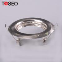 China Satin Nickel Pressing Metal Round GU10 LED Recessed Downlight 81mm 55mm Cutout for sale