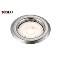 China Satin Nickel Pressing Metal Round GU10 LED Recessed Downlight 81mm 55mm Cutout for sale
