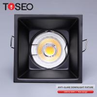 China Square 78mm Anti Glare Recessed Downlight 12V GU10 Aluminum Die Casting for Living Room for sale