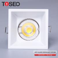 China Square 78mm Anti Glare Recessed Downlight 12V GU10 Aluminum Die Casting for Living Room for sale