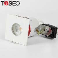 China Corridor GU10 LED Downlight Fire Protection 7W White Square Recessed Spotlight 83x83mm for sale